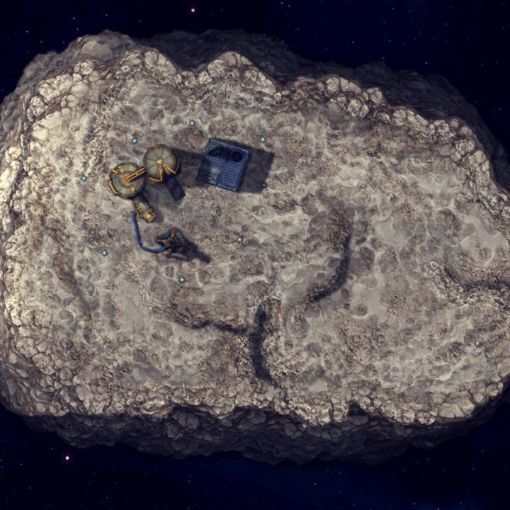 3D Printable Asteroid Mining Station Map by Rhasmus Battlemaps